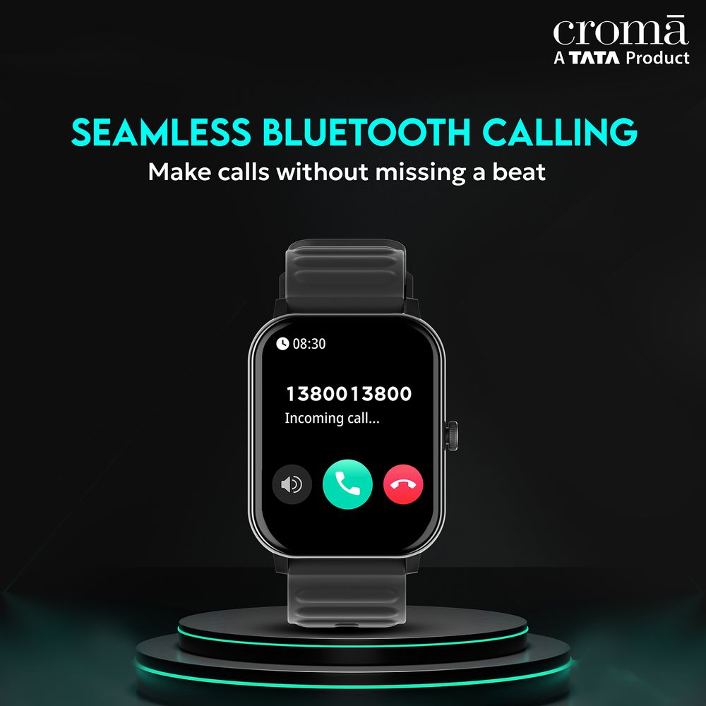 Buy Croma Stride Smartwatch With Bluetooth Calling 18 Inches Ips Display Ip68 Sweat